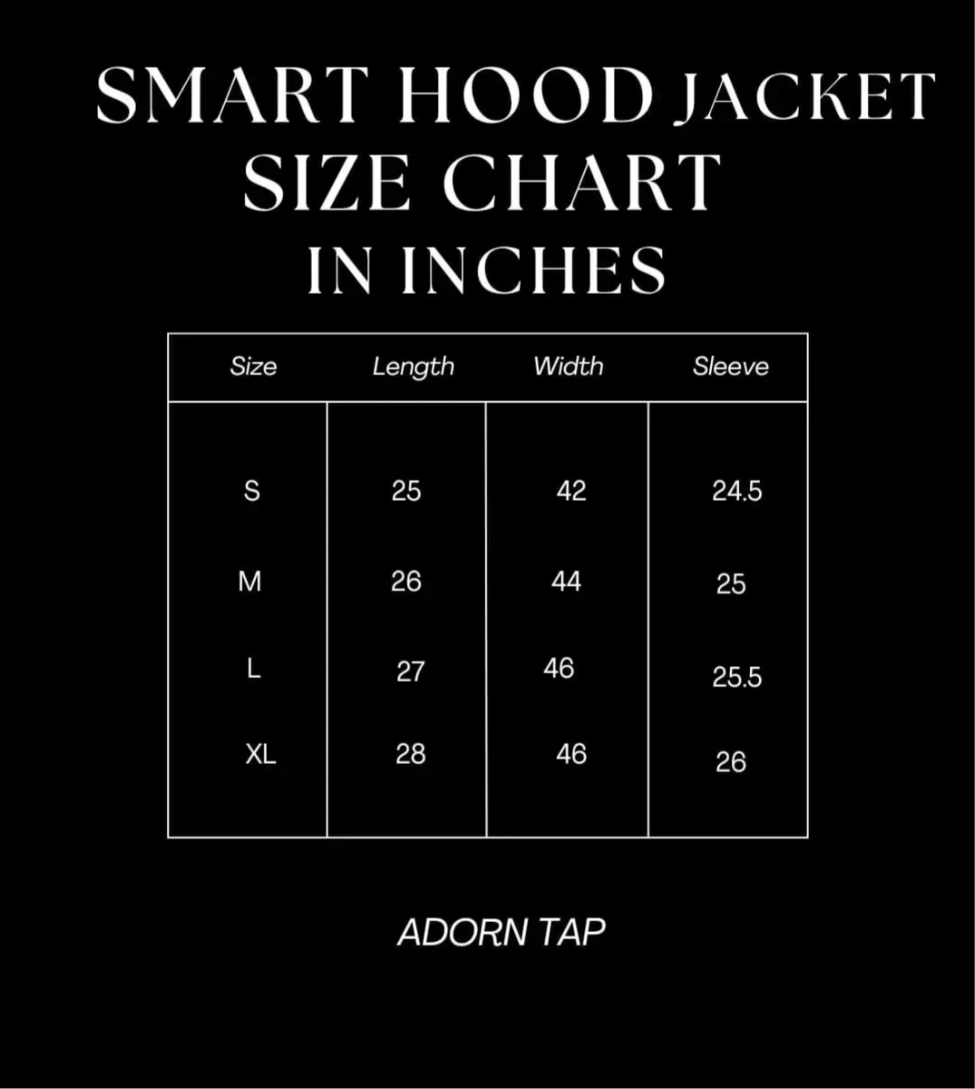 Smart Hood Jacket ( Jet Black ) – Adorn Tap